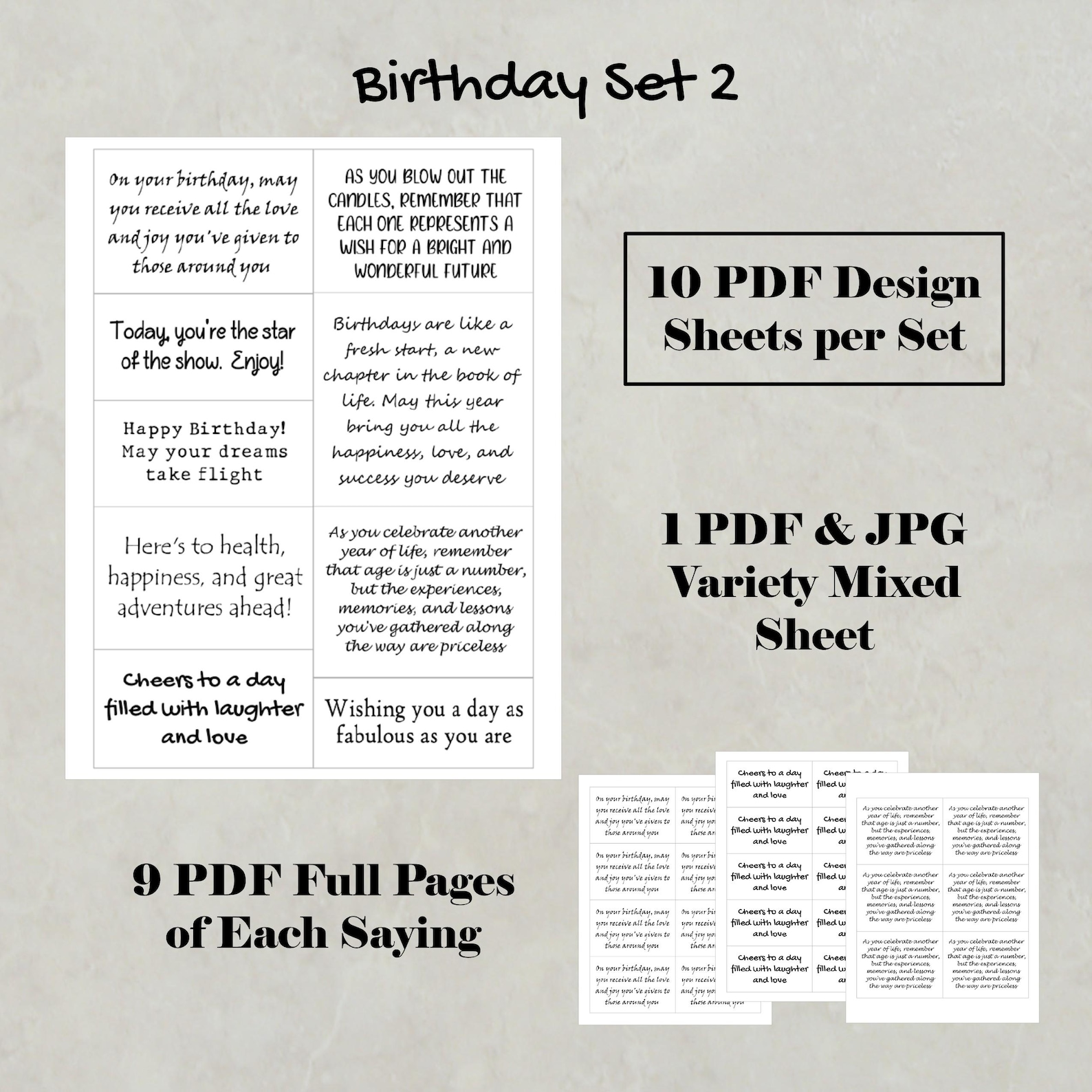 Birthday Card Sentiments - Card Greeting Inserts - Inside Sentiments ...