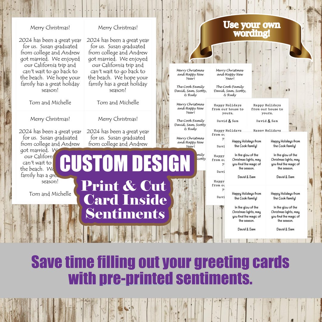 Card Making Sentiment Digi - Card Greeting Inserts - Any Occasion ...