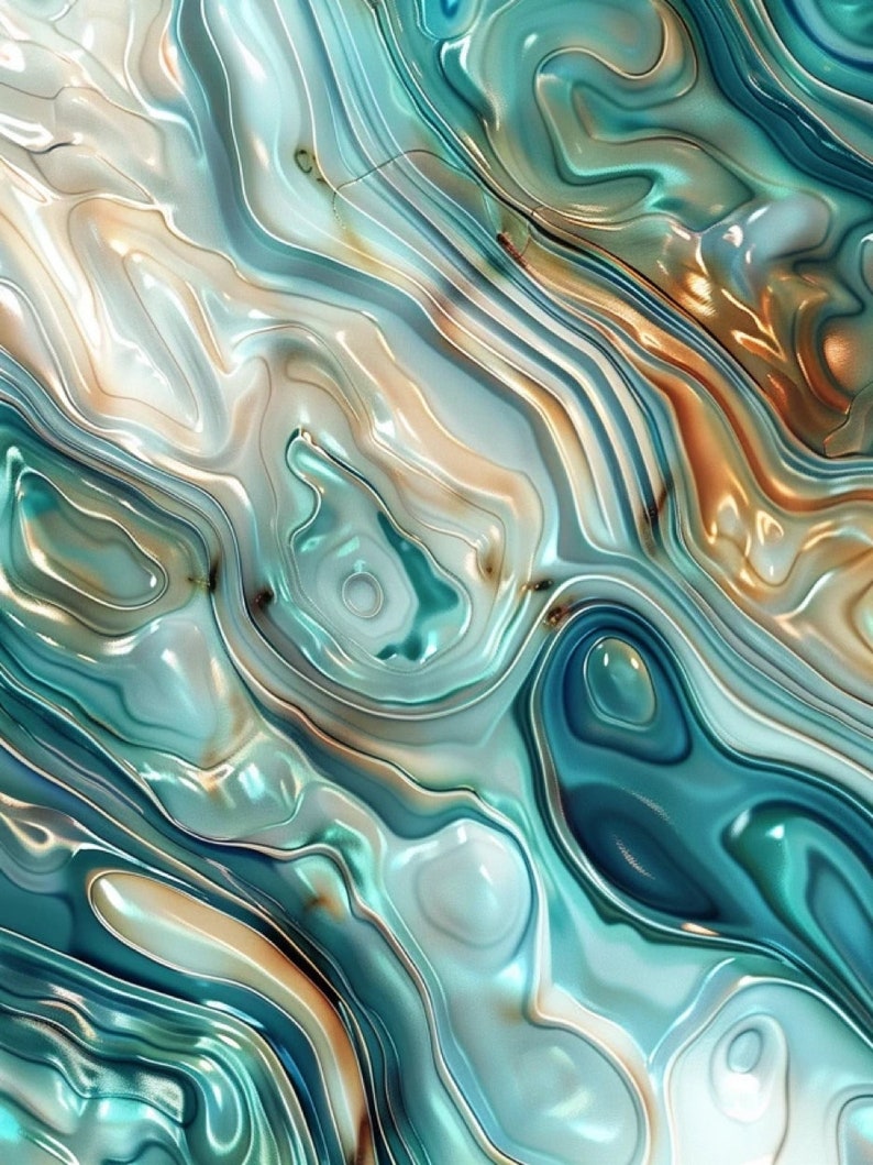 Abalone Shell Digital Paper Printable Art for Card Making Backgrounds ...