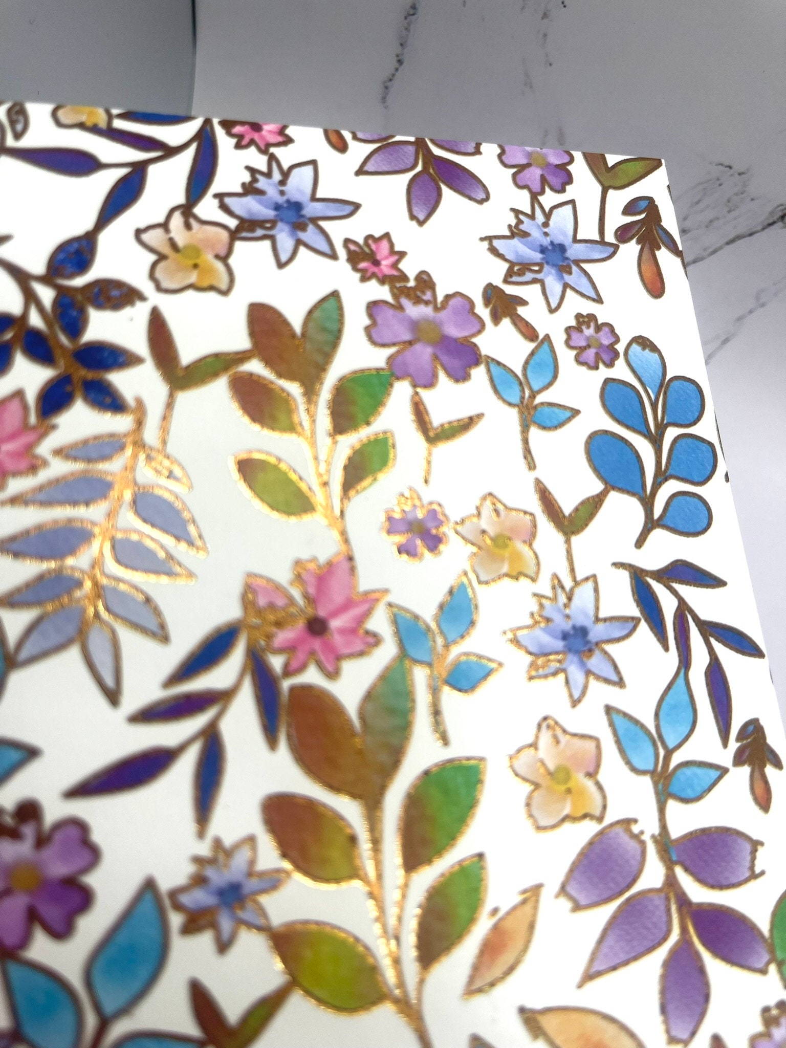 Color Foil Sheets Spring Flowers Style 1 Vellum or - Etsy