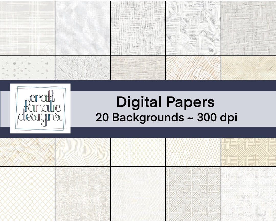 Neutral Digital Paper Printable Art for Card Making Backgrounds Junk ...