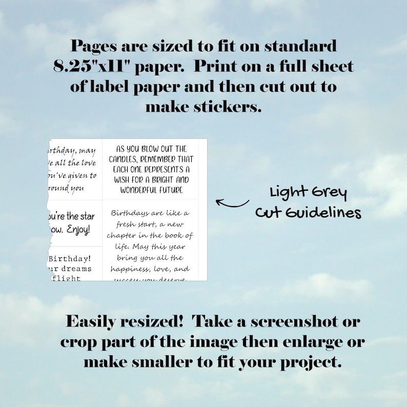 Printable Thank You Card Making Sentiments for Greeting Card Inserts ...