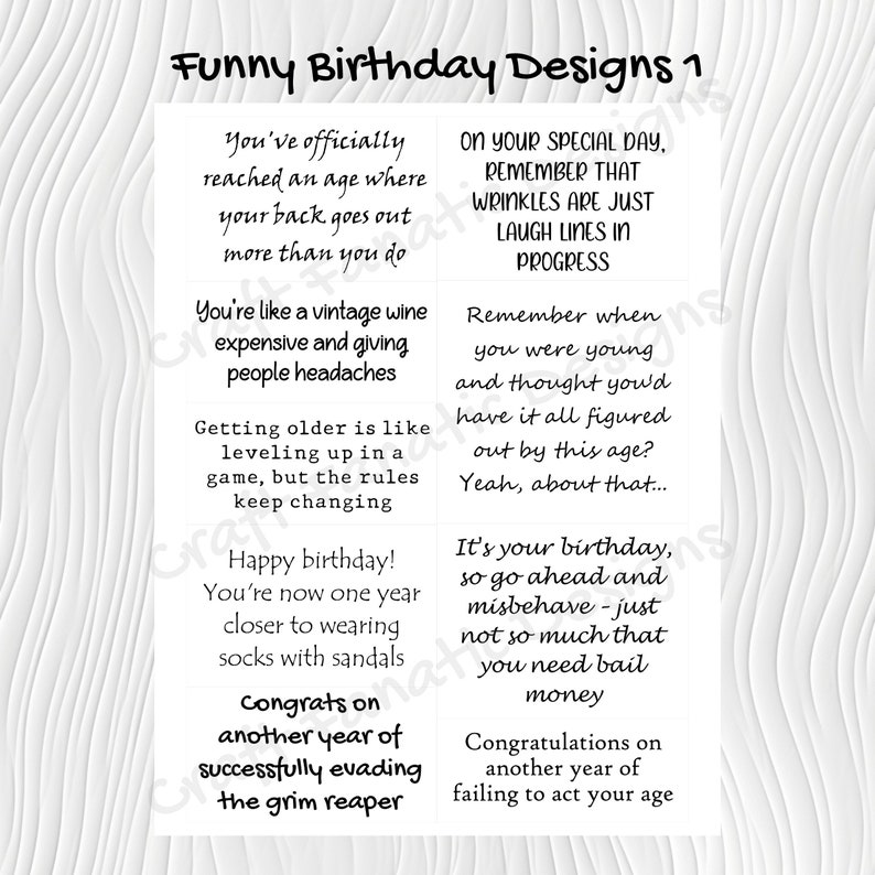 Funny Birthday Card Sentiments Humorous Card Greeting - Etsy