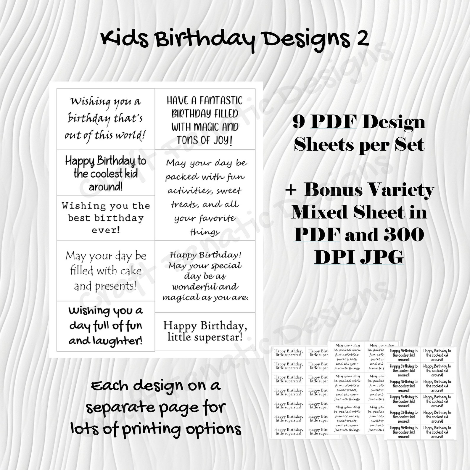 Kid Birthday Card Sentiments Card Greeting Inserts Inside Sentiments ...
