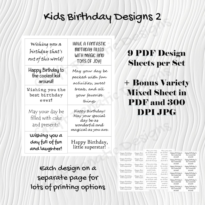 Kid Birthday Card Sentiments Card Greeting Inserts Inside Sentiments ...