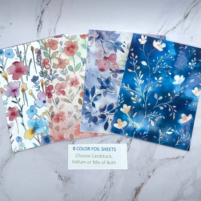 Floral Cardstock - Etsy