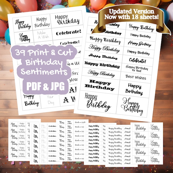 Birthday Sentiments - Etsy