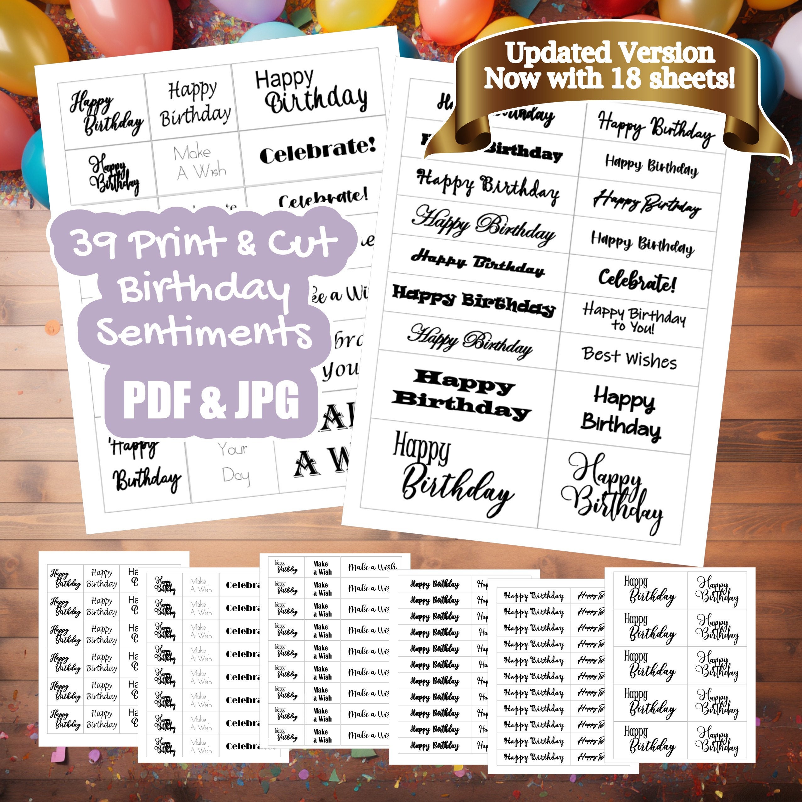 Birthday Card Greetings Card Sentiment Printables Birthday Sentiments ...