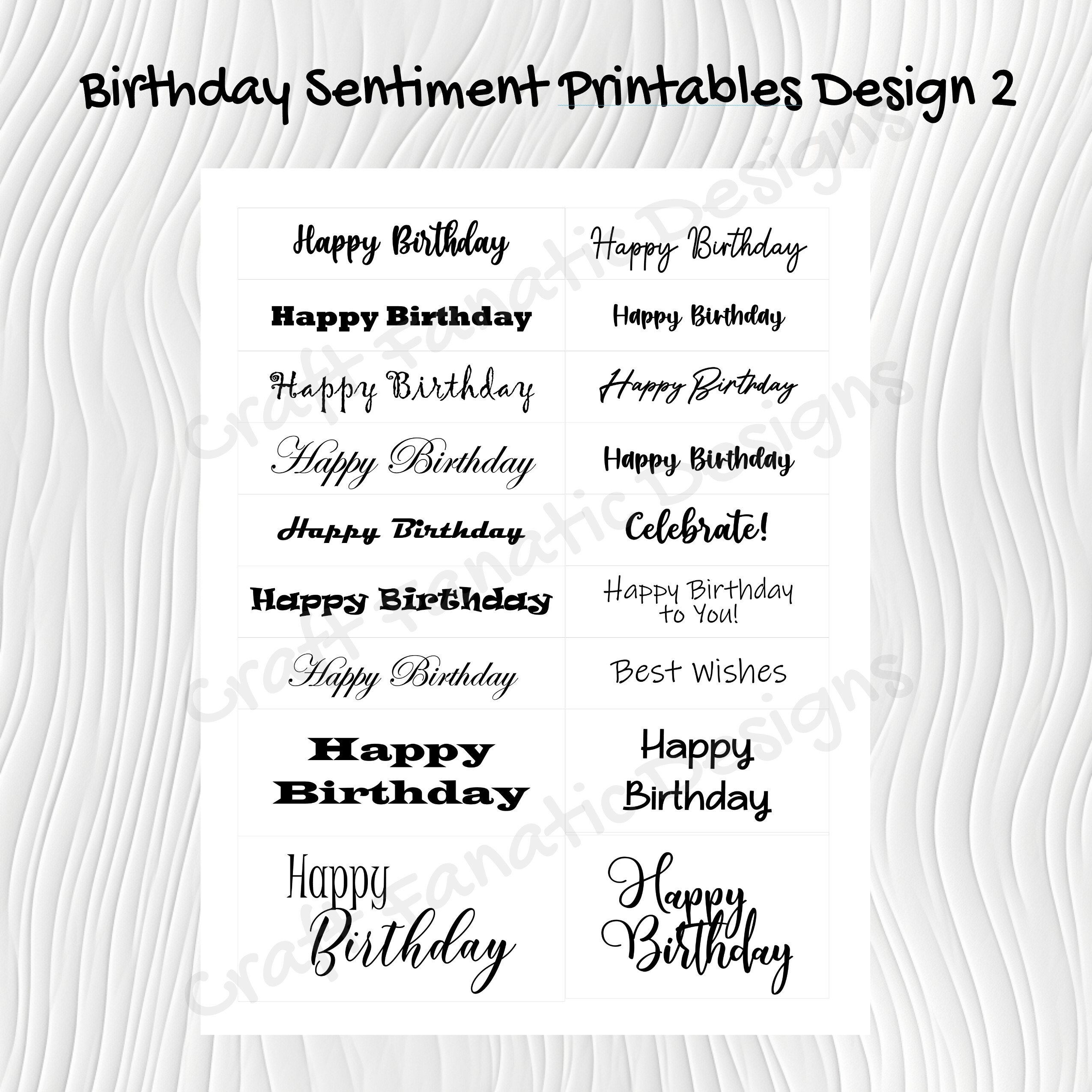 Birthday Card Greetings Card Sentiment Printables Birthday Sentiments ...