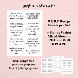 Printable Note Card Making Sentiments for Greeting Card Inserts - Time ...