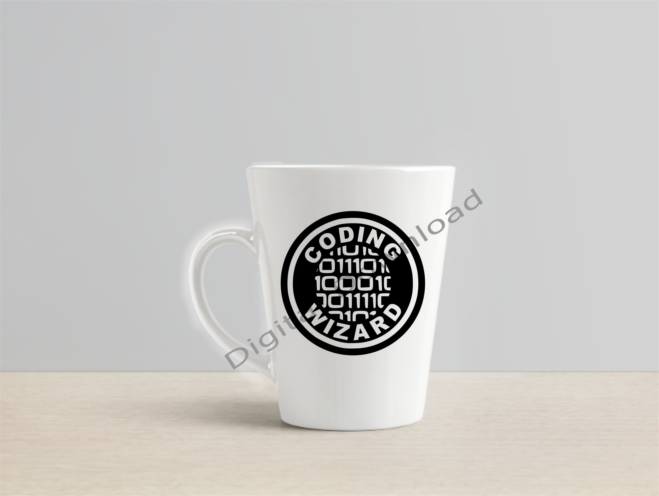 Computer Programmer Decal Coding Wizard Vinyl Cup Bag Wall - Etsy