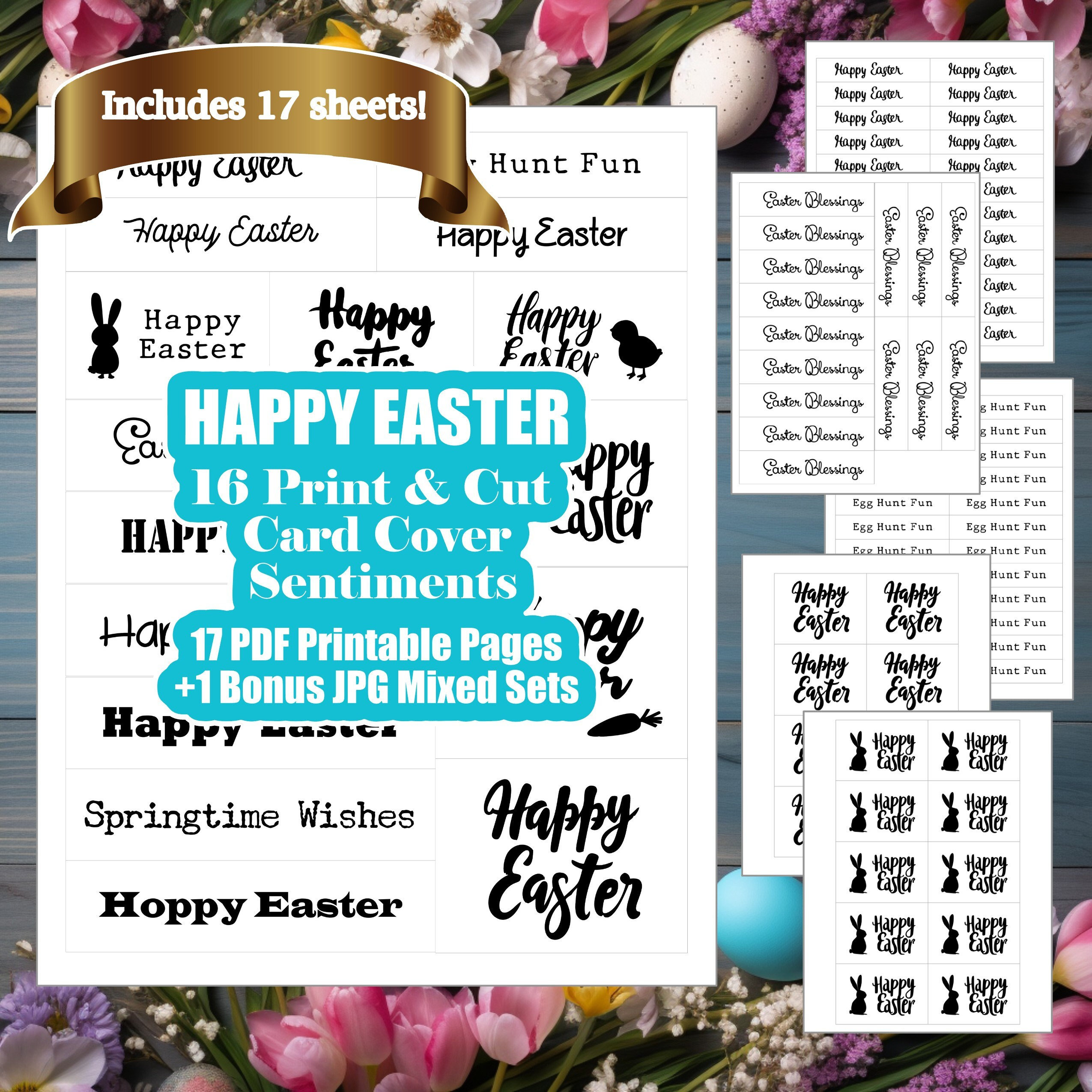 Printable Easter Card Sentiments for Handmade Greeting Card Sayings for ...