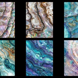 Abalone Shell Digital Paper Printable Art for Card Making Backgrounds ...