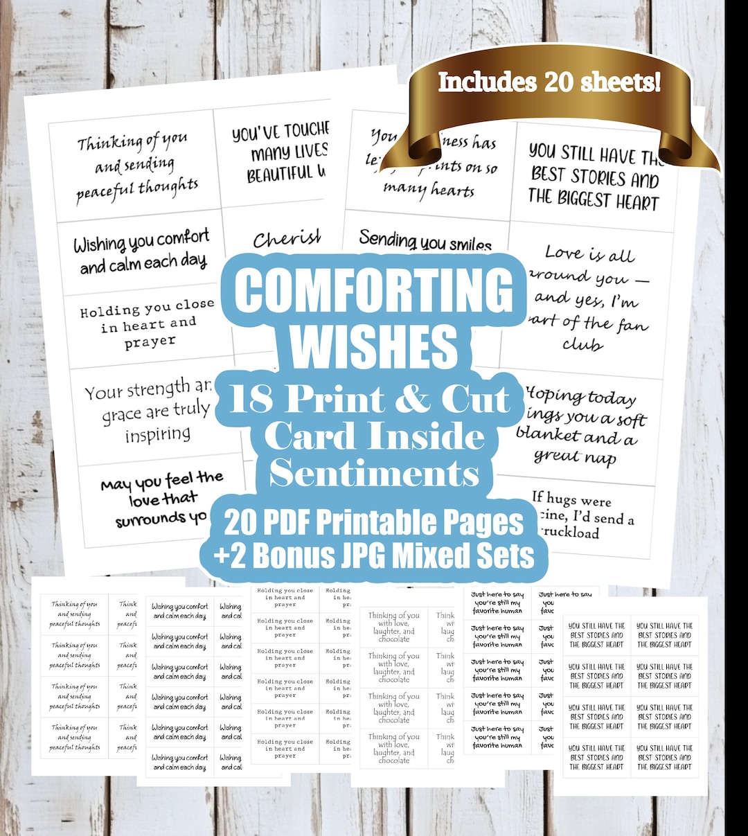 Comforting Wishes Card Sentiments - Hospice Patient Card Greeting ...
