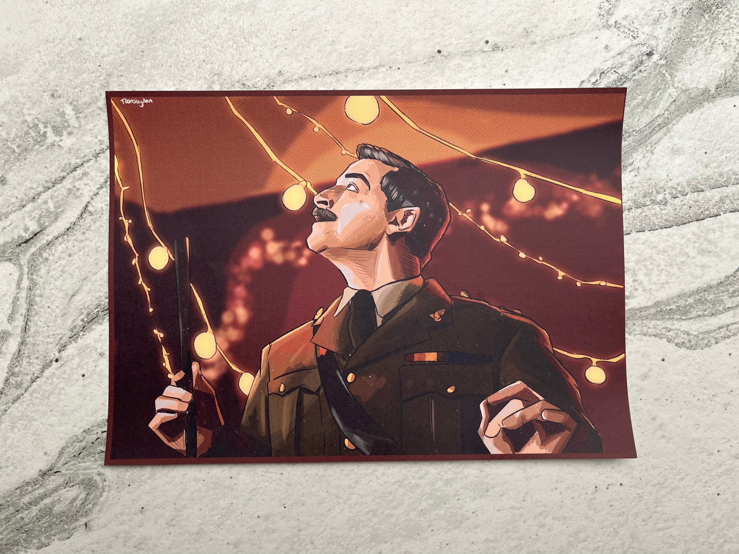 BBC Ghosts A4 Print the Captain - Etsy UK