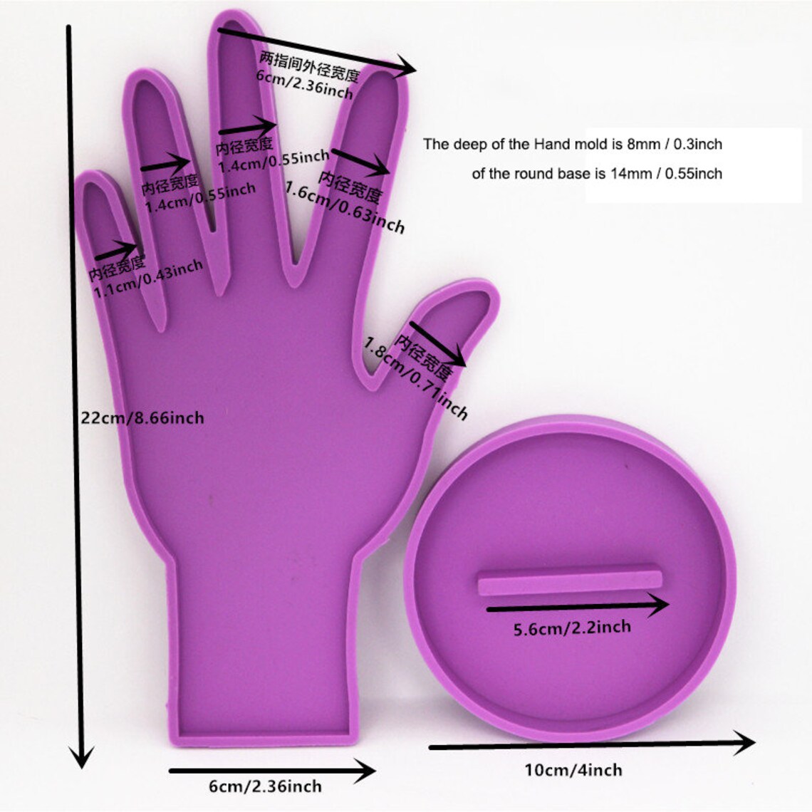 Hand Shape Silicone Mold, Jewelry Stand Mould Resin Mould Silicone Mold ...