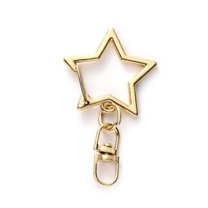10pcs Metal Swive Alloy Star Snap Clasp Keychain for Your DIY Craft ...