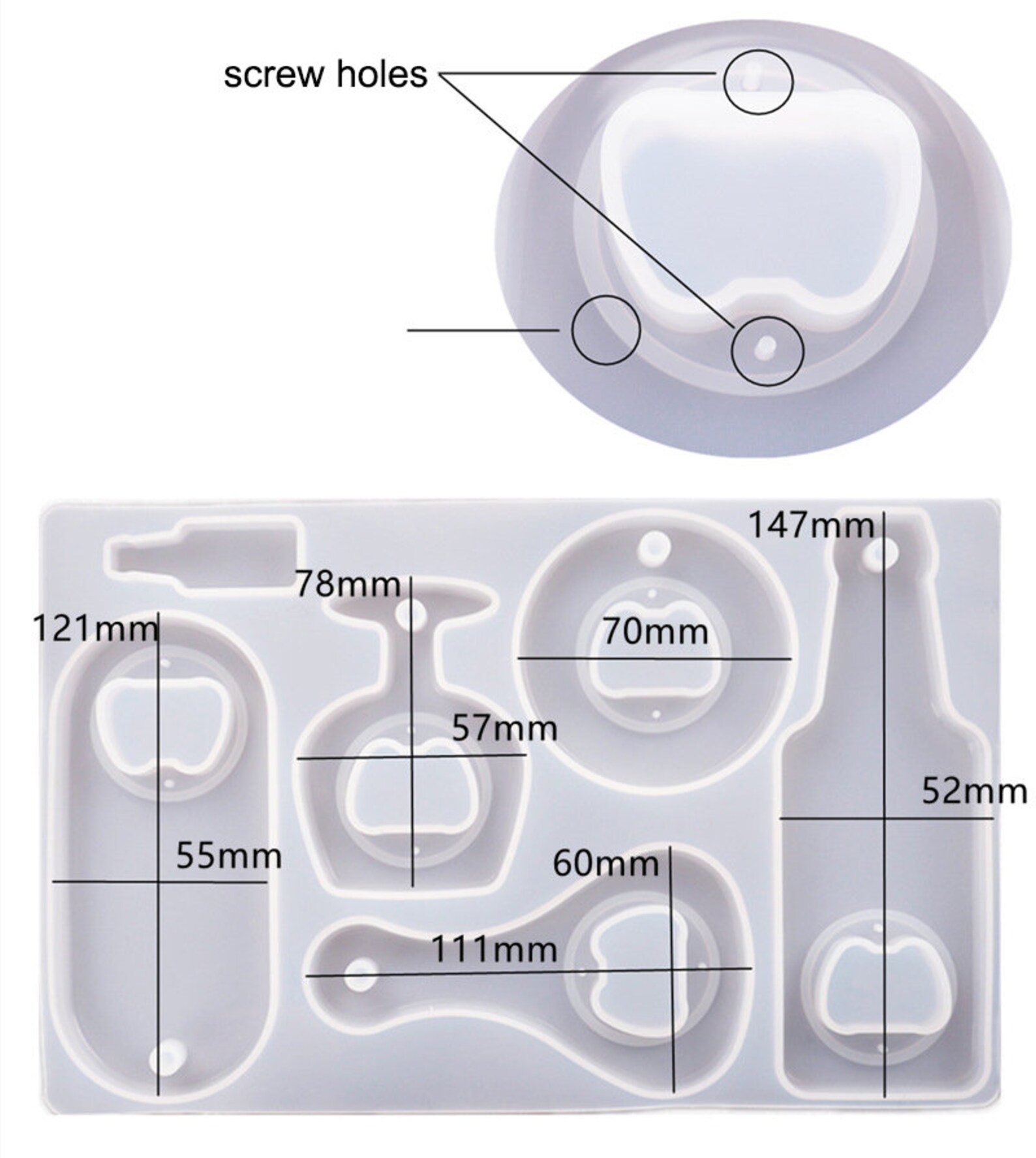 1 Set Diy Resin Epoxy Beer Spanner Mold Bottle Opener Mould | Etsy