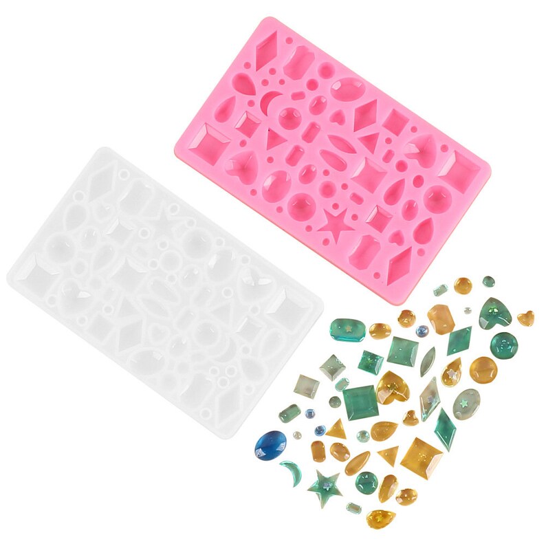 Diamond Gem Bead Mold, Silicone Resin Molds for Jewelry, UV Resin Epoxy ...