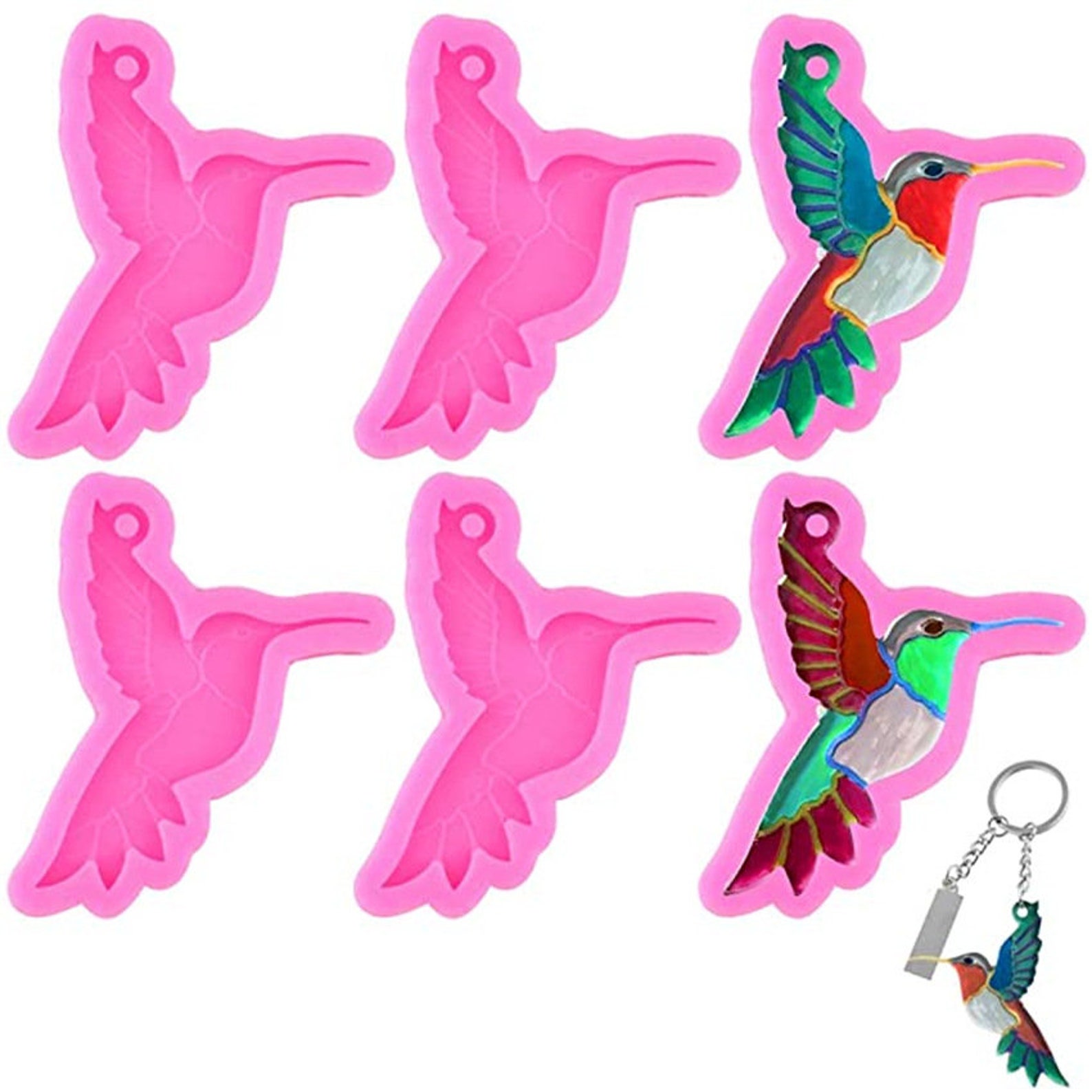 Colibrí llavero molde Mini bird silicona molde DIY coche - Etsy España