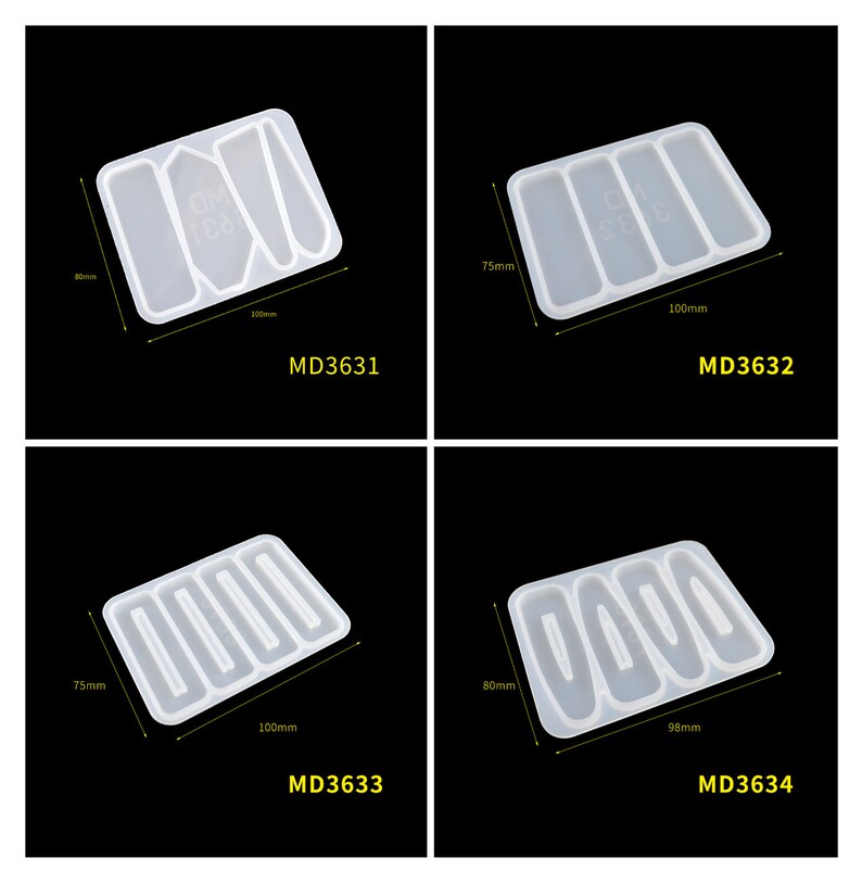 Different Design Hair Clips Silicone Resin Hairpin Bobby Pins Mold ...