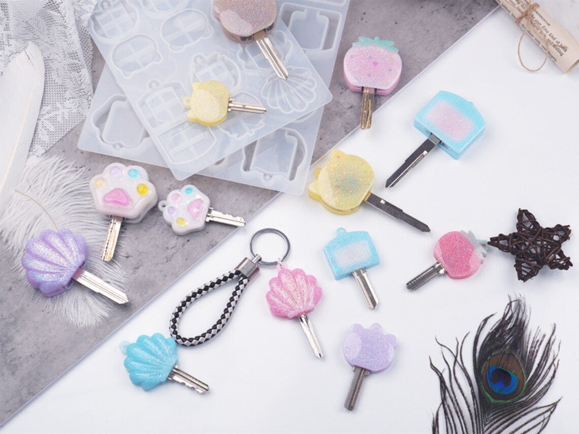 1 Small 1 Big Key Cover / Key Head Mold Silicone Mold Rein | Etsy