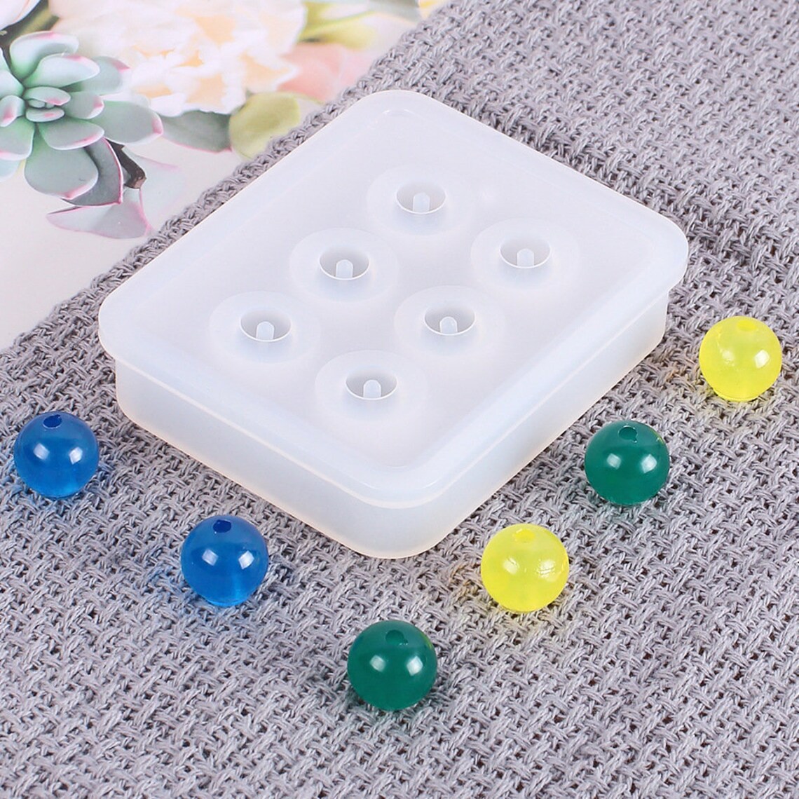 Cube/round Bead Silicone Resin Molds, Gem Bead Mold,uv Resin Epoxy ...