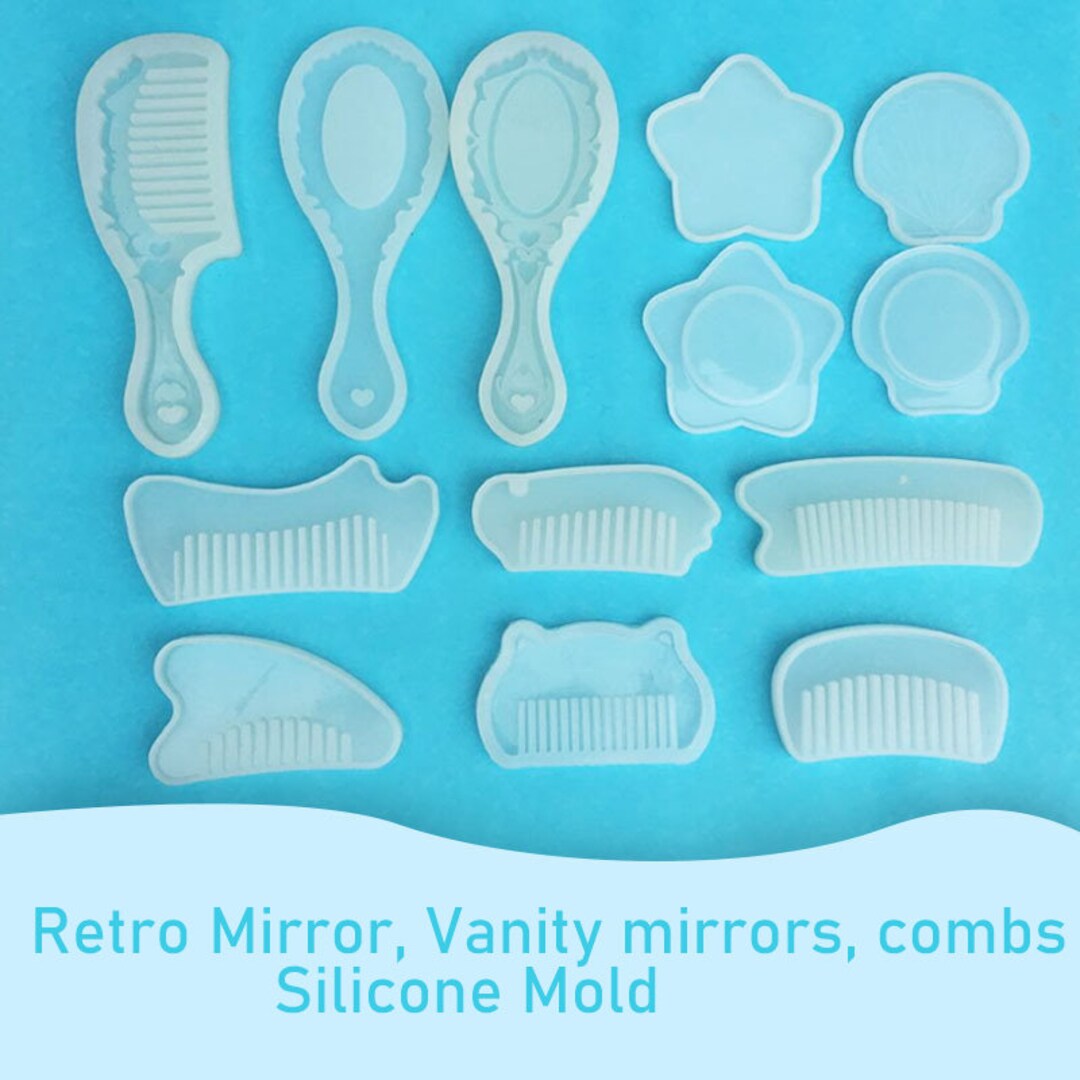 Silicone Resin Retro Mirror,vanity Mirror,comb Mold, Hairbrush Comb ...