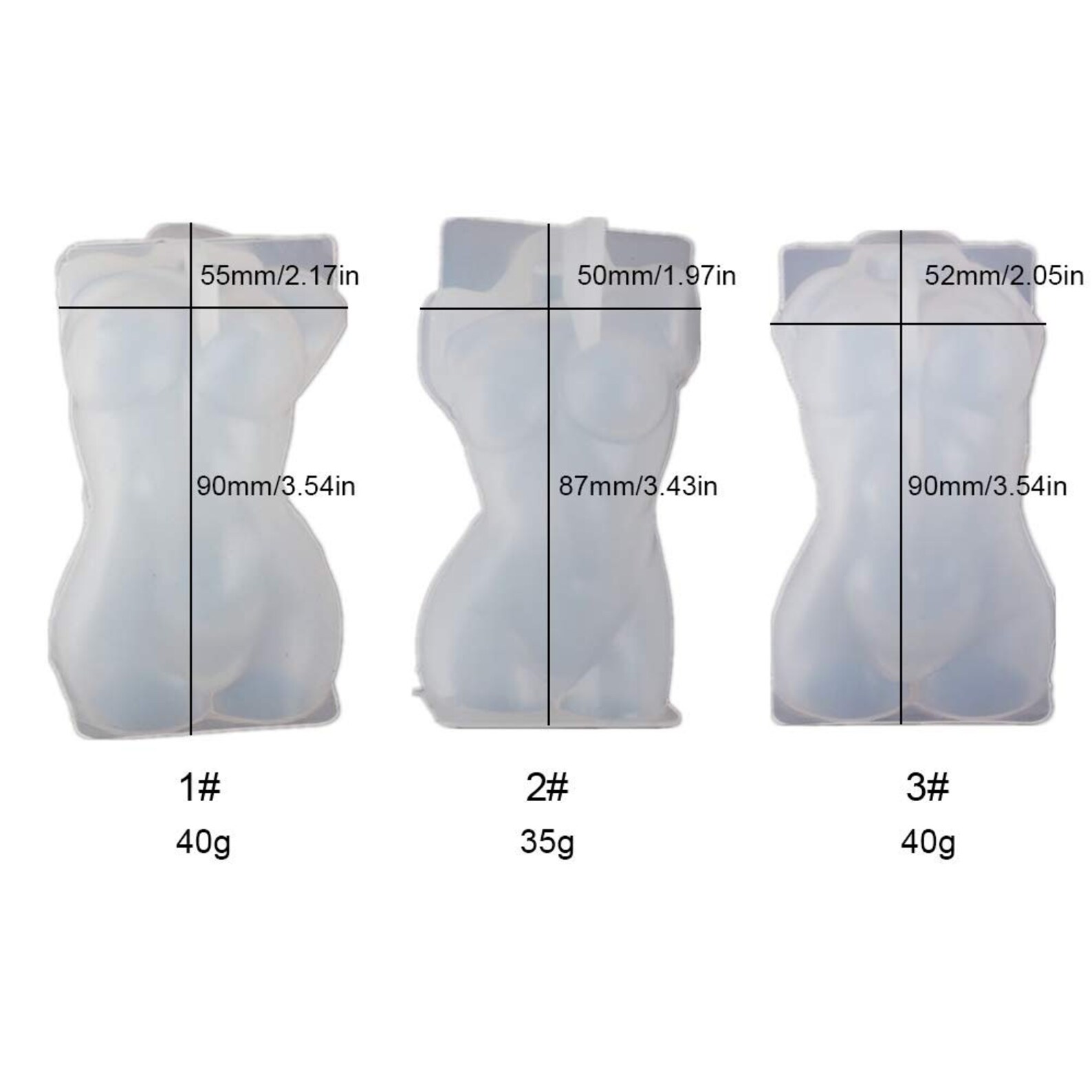 3pcs 3D Body Shape Body Stand Human Body Model Mold for DIY - Etsy