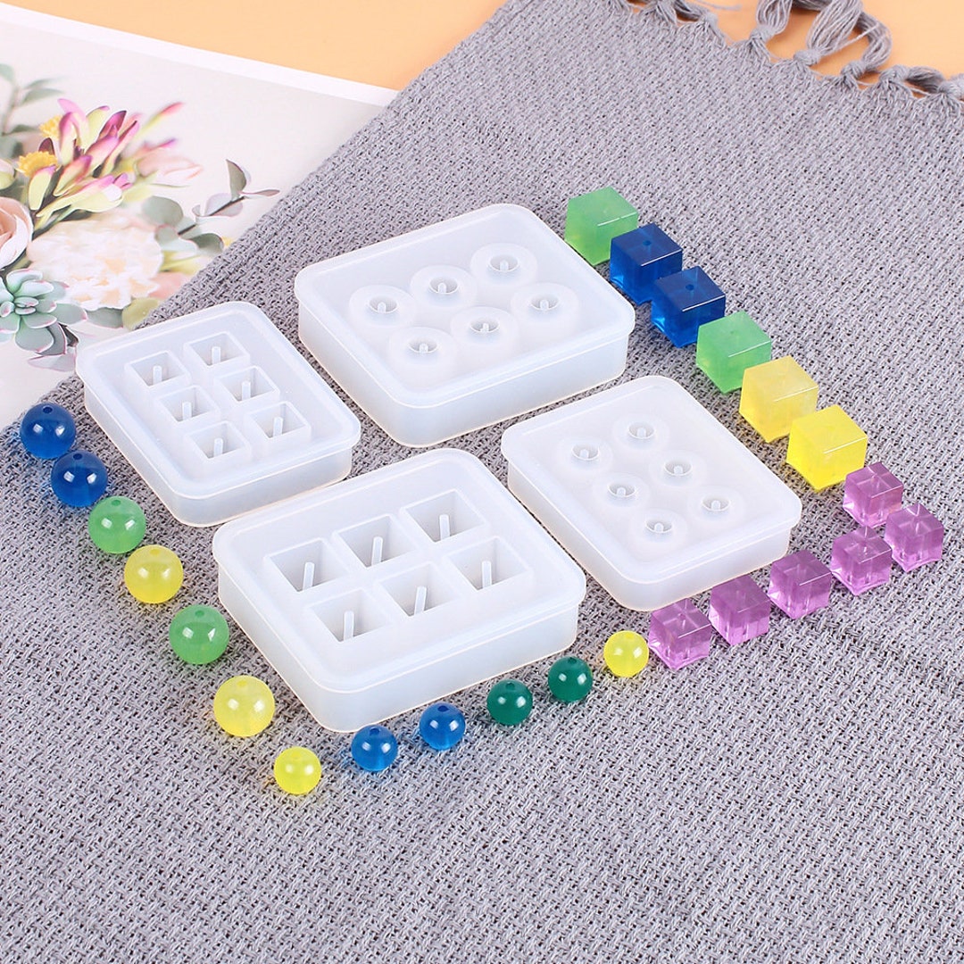 Cube/round Bead Silicone Resin Molds, Gem Bead Mold,uv Resin Epoxy ...