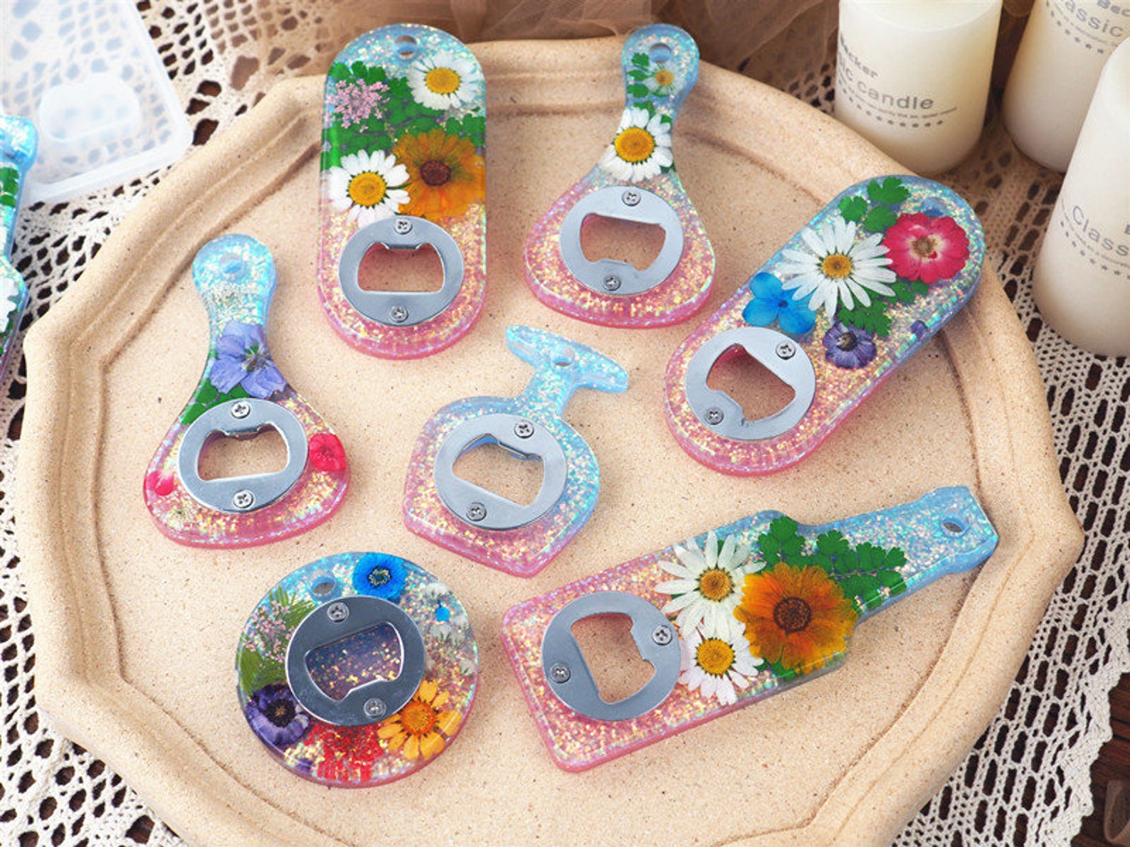 1 Set Diy Resin Epoxy Beer Spanner Mold Bottle Opener Mould | Etsy