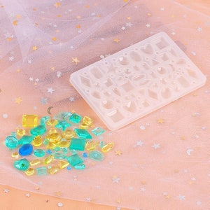 Diamond Gem Bead Mold, Silicone Resin Molds for Jewelry, UV Resin Epoxy ...