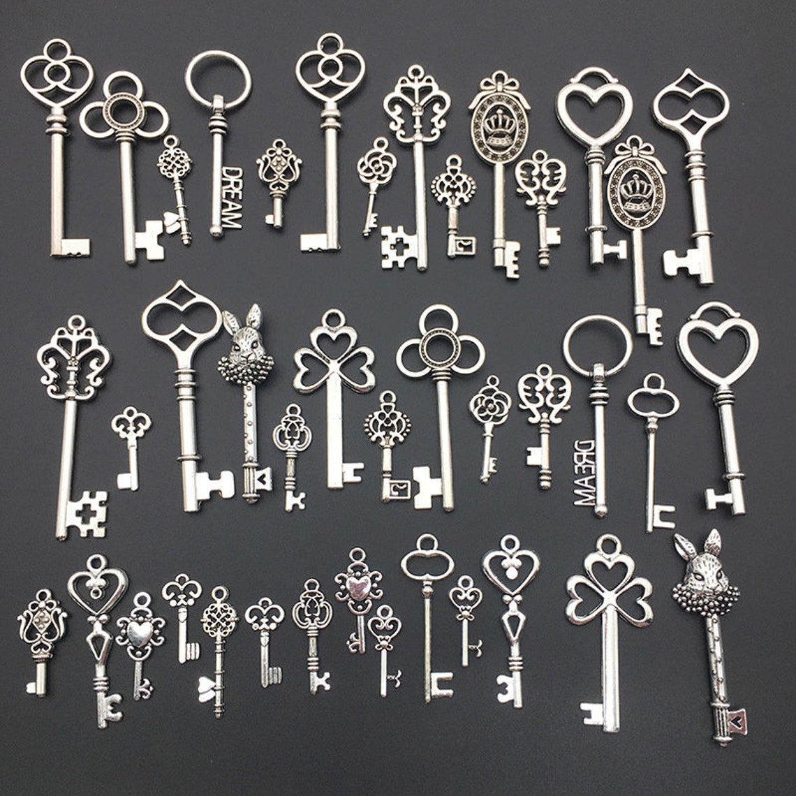 Mixed Skeleton Key Charms Key Pendant, Wholesale Key Charms Collections ...