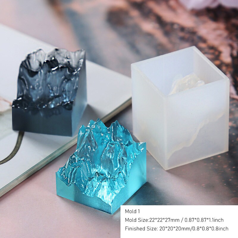 Double Sides Usable Mountain Mold , UV Resin Mould for Jewelry or Home ...