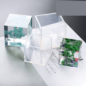 High Transparency Cube Resin Mold, 2 Sizes Epoxy Resin Mold for Jewelry ...