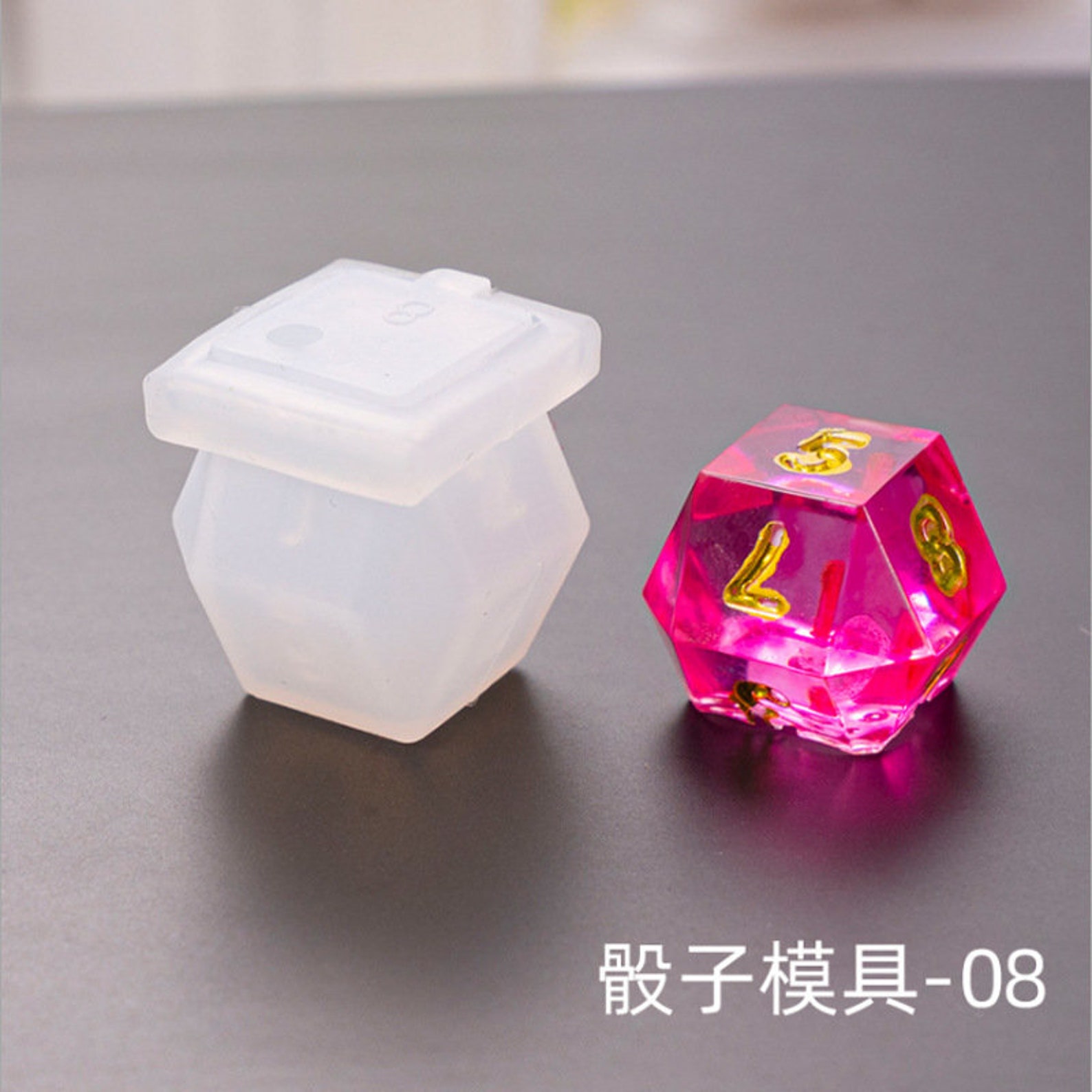 Diy Dice Mold Resin Mold Round Corner Fillet Square Triangle Digital ...