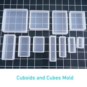Different Sizes Cuboids Square Base Silicone Mold, Resin Mold for ...