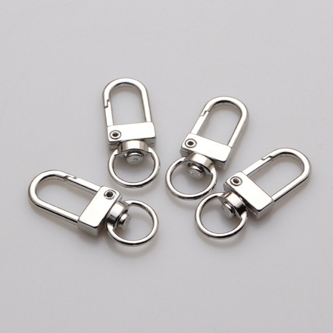 50pcs Swivel Clasps Spring Snap Hook Lanyard Clasp Metal Swivel Hooks ...