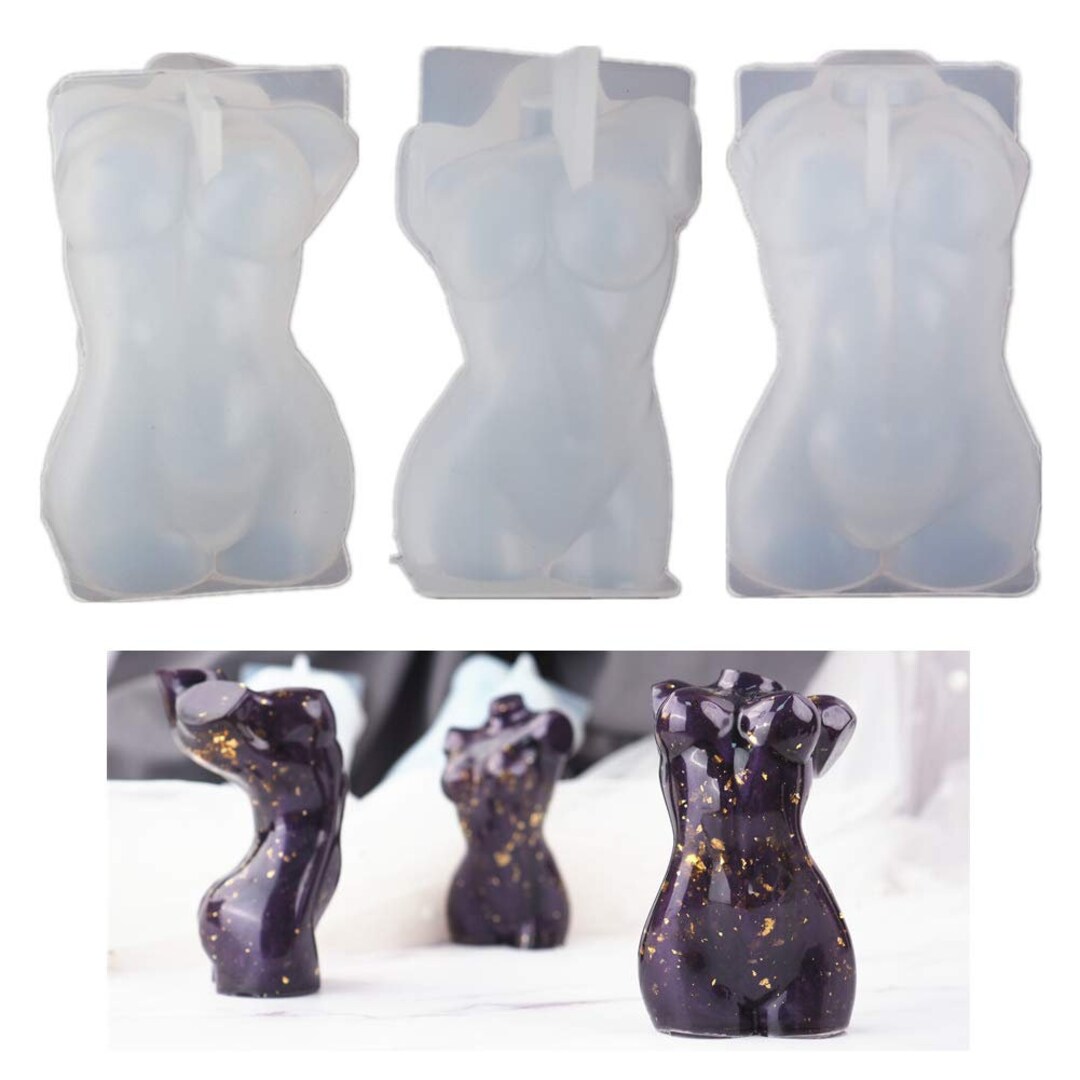 3pcs 3D Body Shape, Body Stand, Human Body Model Mold for DIY Jewelry ...
