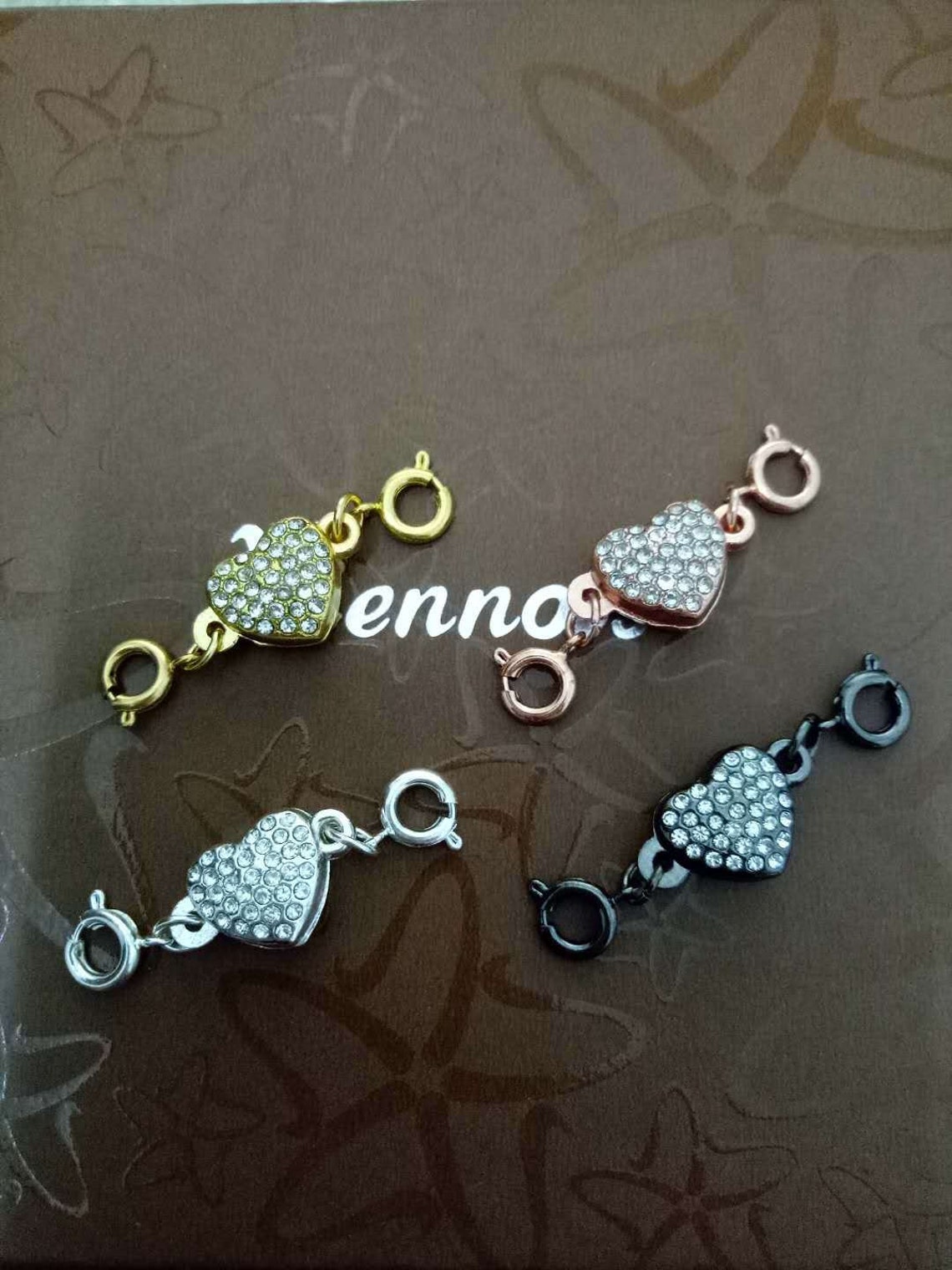 4pcs Magnetic Love Heart Extender Clasps Closures for Bracelet and ...