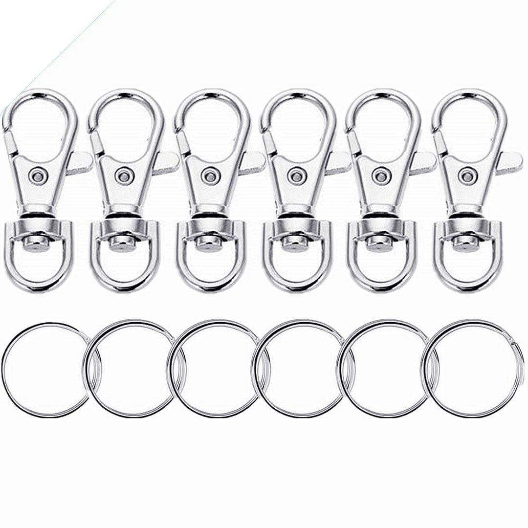 10/20 Set Key Chain Key Rings Metal Swivel Clasps Snap- Lobster Clasp ...