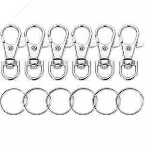 10/20 Set Key Chain Key Rings Metal Swivel Clasps Snap- Lobster Clasp ...