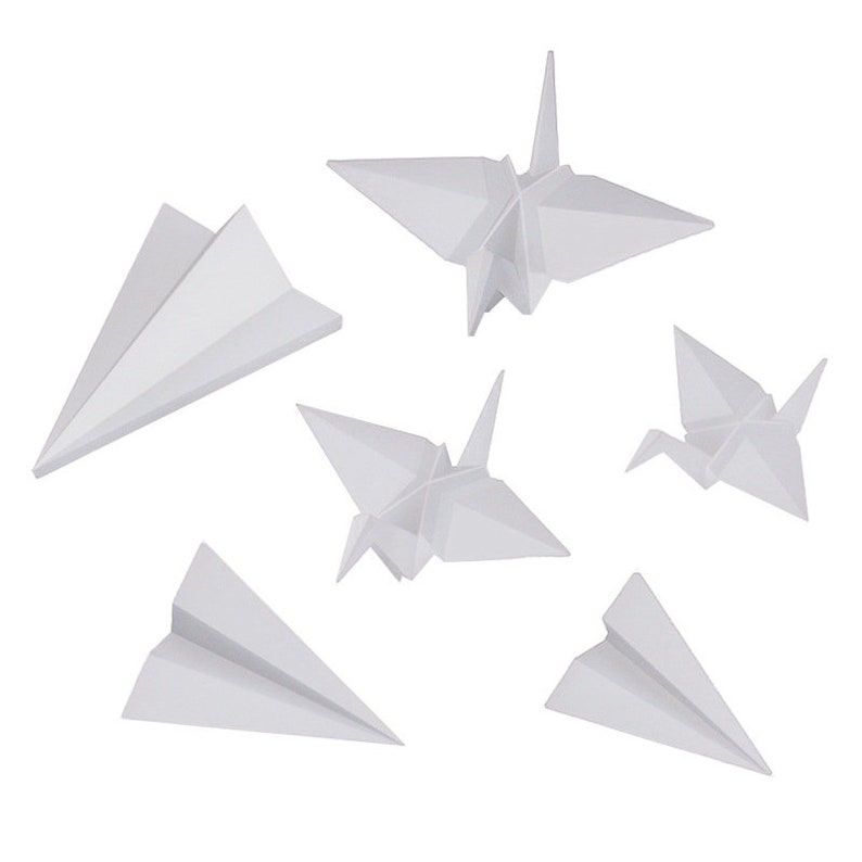 3D Paper Crane & Paper Plane Plastic Model for Silicone Mold Filler ...