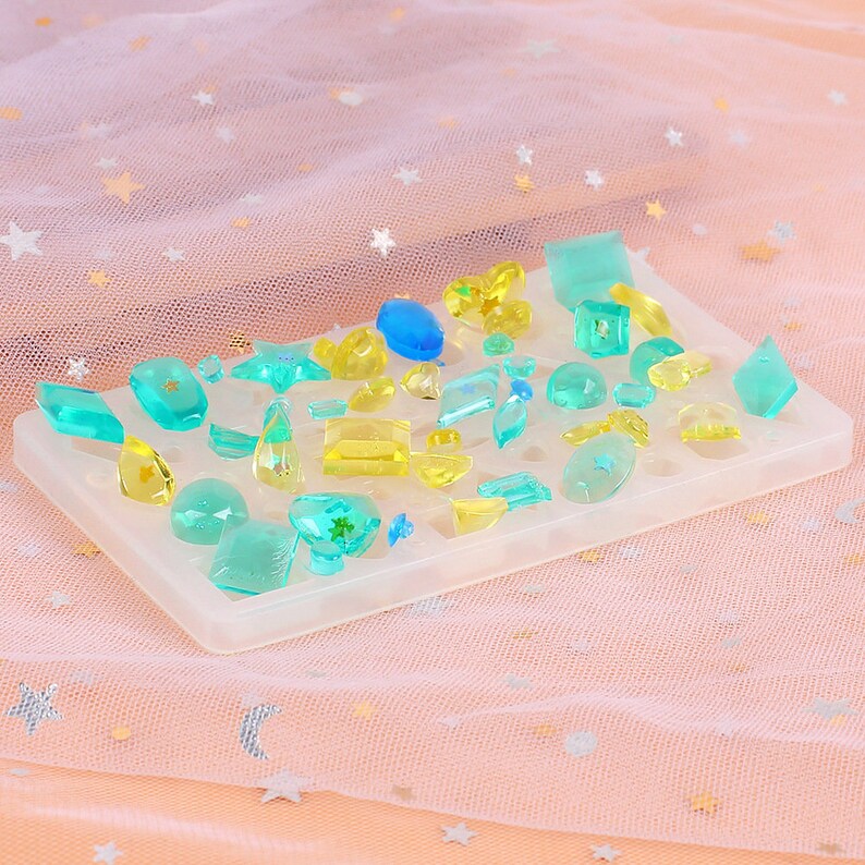 Diamond Gem Bead Mold, Silicone Resin Molds for Jewelry, UV Resin Epoxy ...