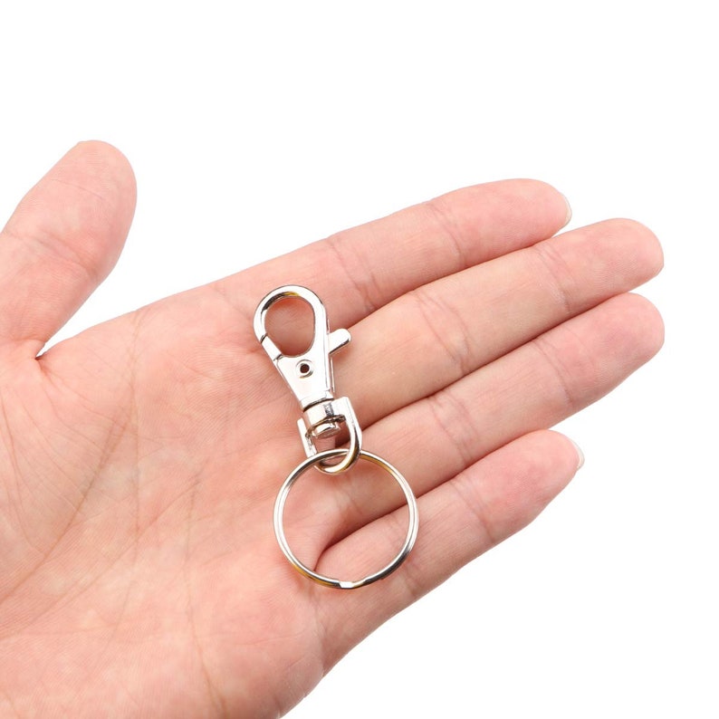 10/20 Set Key Chain Key Rings Metal Swivel Clasps Snap- Lobster Clasp ...