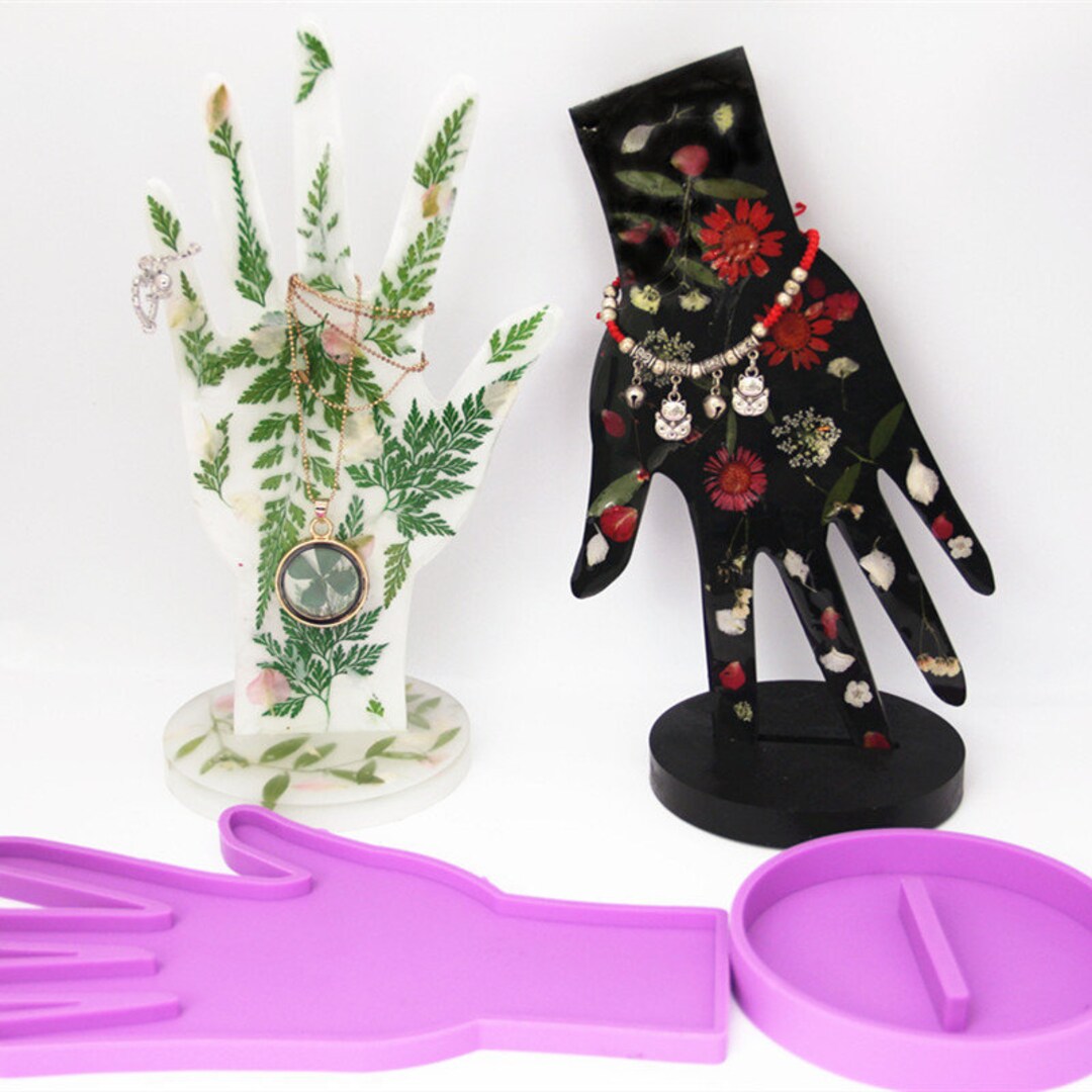 Hand Shape Silicone Mold, Jewelry Stand Mould Resin Mould Silicone Mold ...