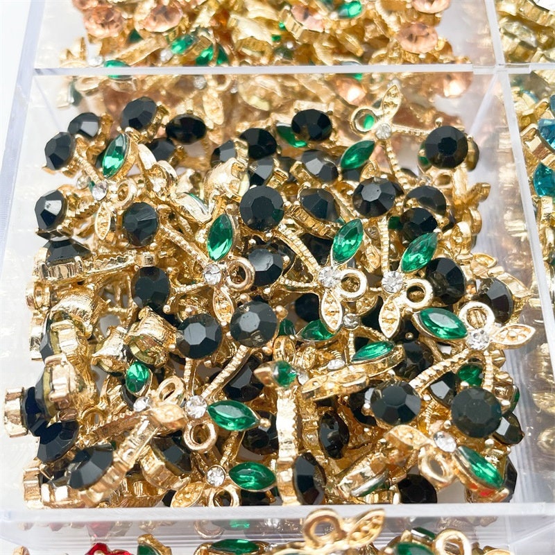 Assorted Mix Colors Variety 20pcs Rhinestones Pendant Charms Bulk for ...