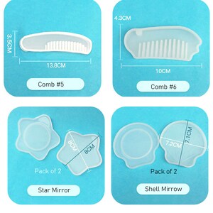 Silicone Resin Retro Mirror,vanity Mirror,comb Mold, Hairbrush Comb ...