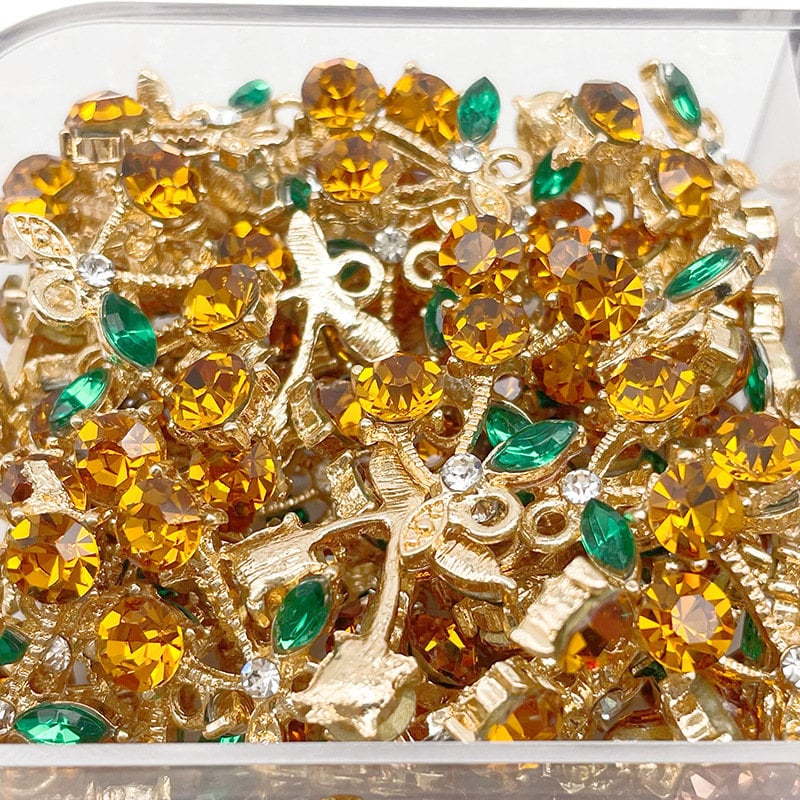 Assorted Mix Colors Variety 20pcs Rhinestones Pendant Charms Bulk for ...