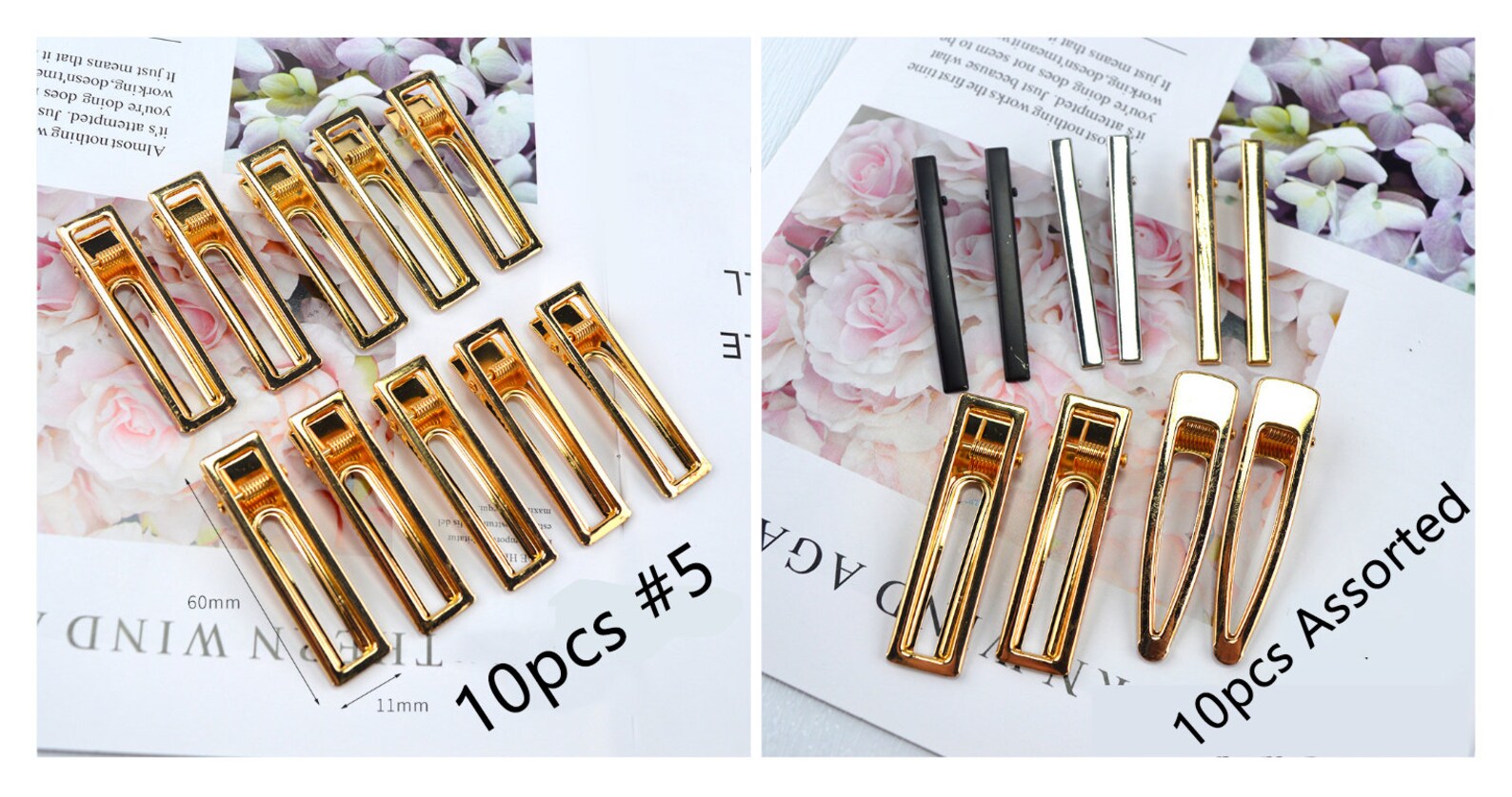 Different Design Hair Clips Silicone Resin Hairpin Bobby Pins Mold ...
